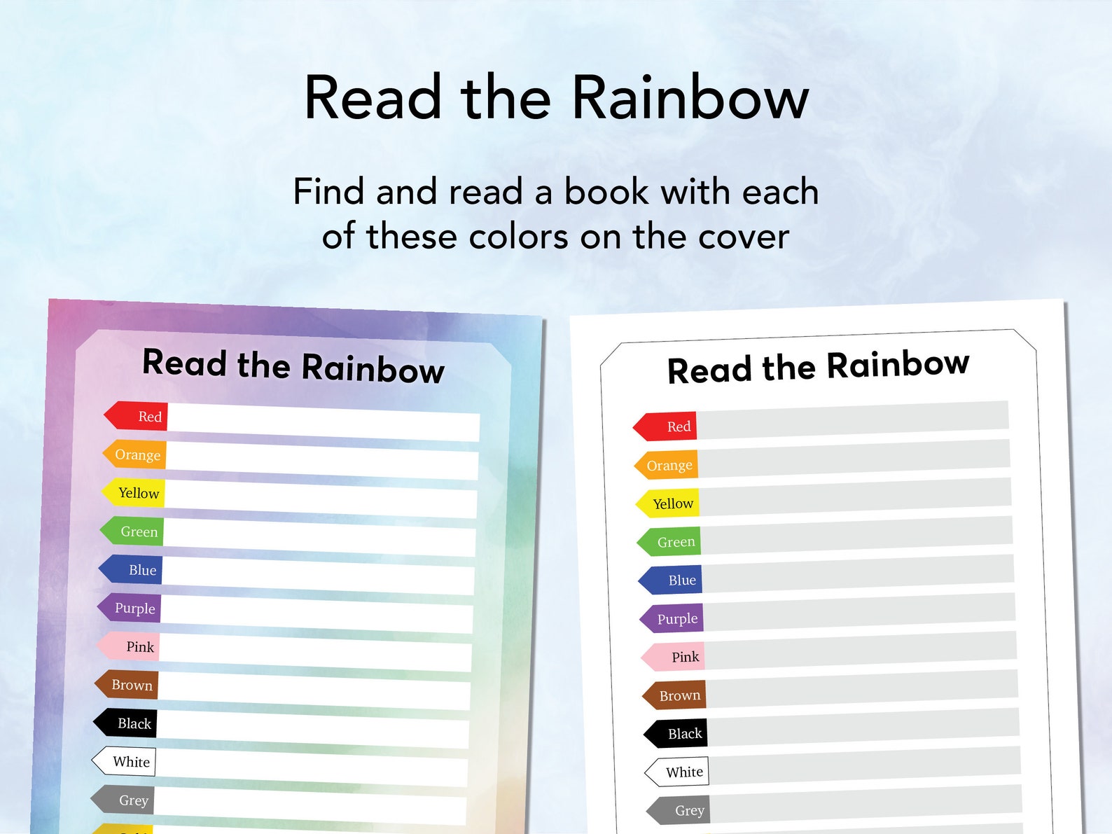 Reading Challenges: Read the Rainbow, ABC Alphabet Titles, and Book ...
