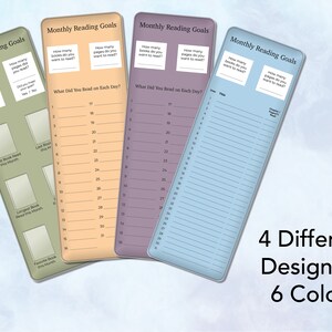 Printable Daily/monthly Book Tracker Bookmark - Etsy