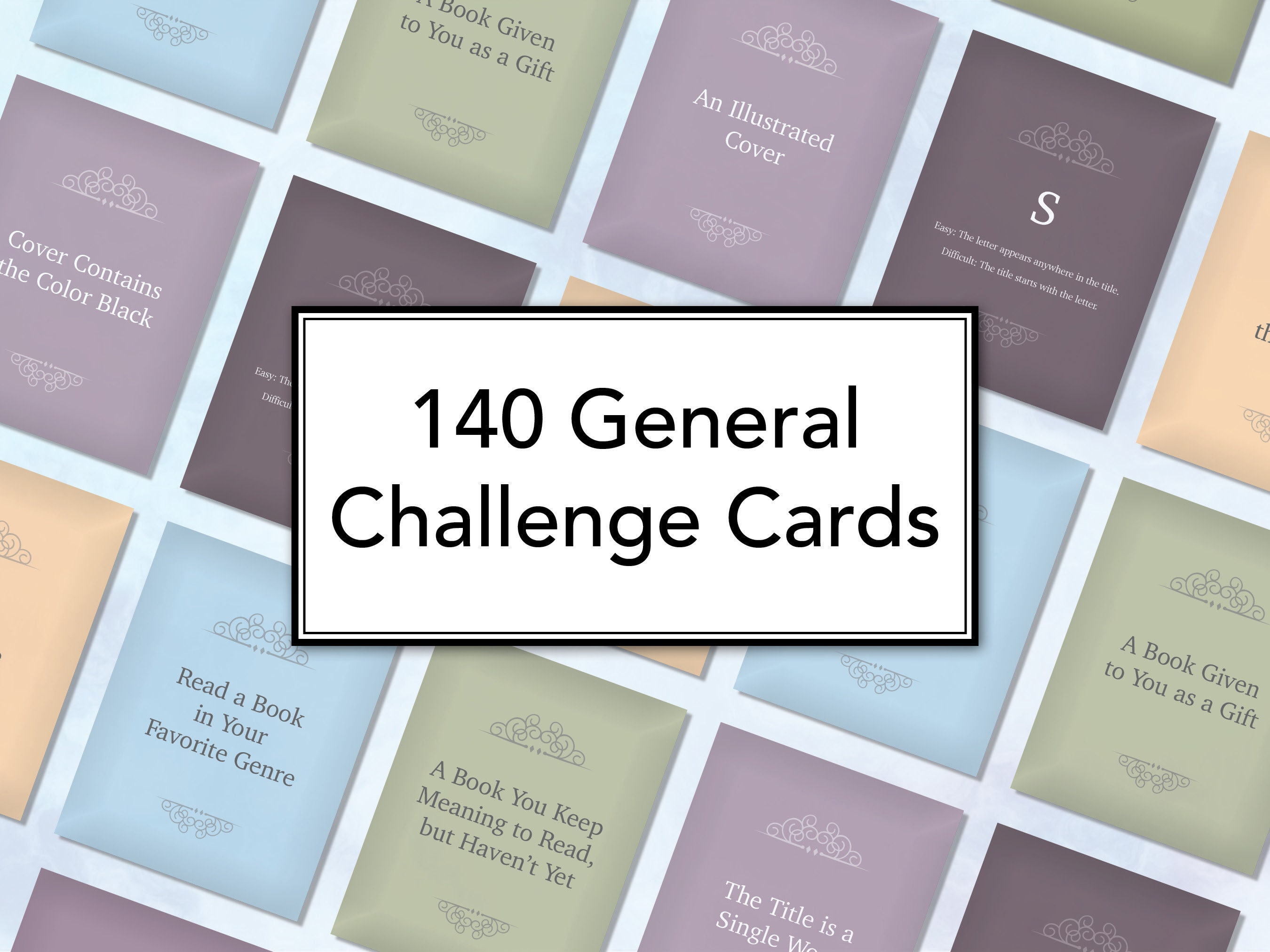Limited Time TBR Reading Challenge Cards Bundle - Etsy
