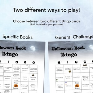 Printable Halloween Book Bingo Game - Etsy