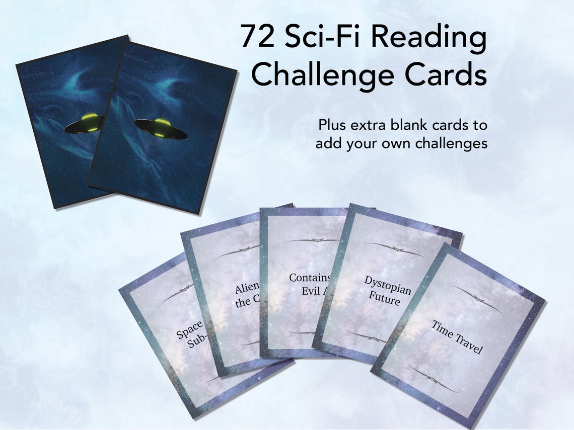 Printable Sci-fi Reading Challenge Cards, TBR Challenge Game - Etsy
