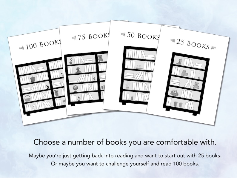 Printable Bookshelf Book Tracker - Etsy