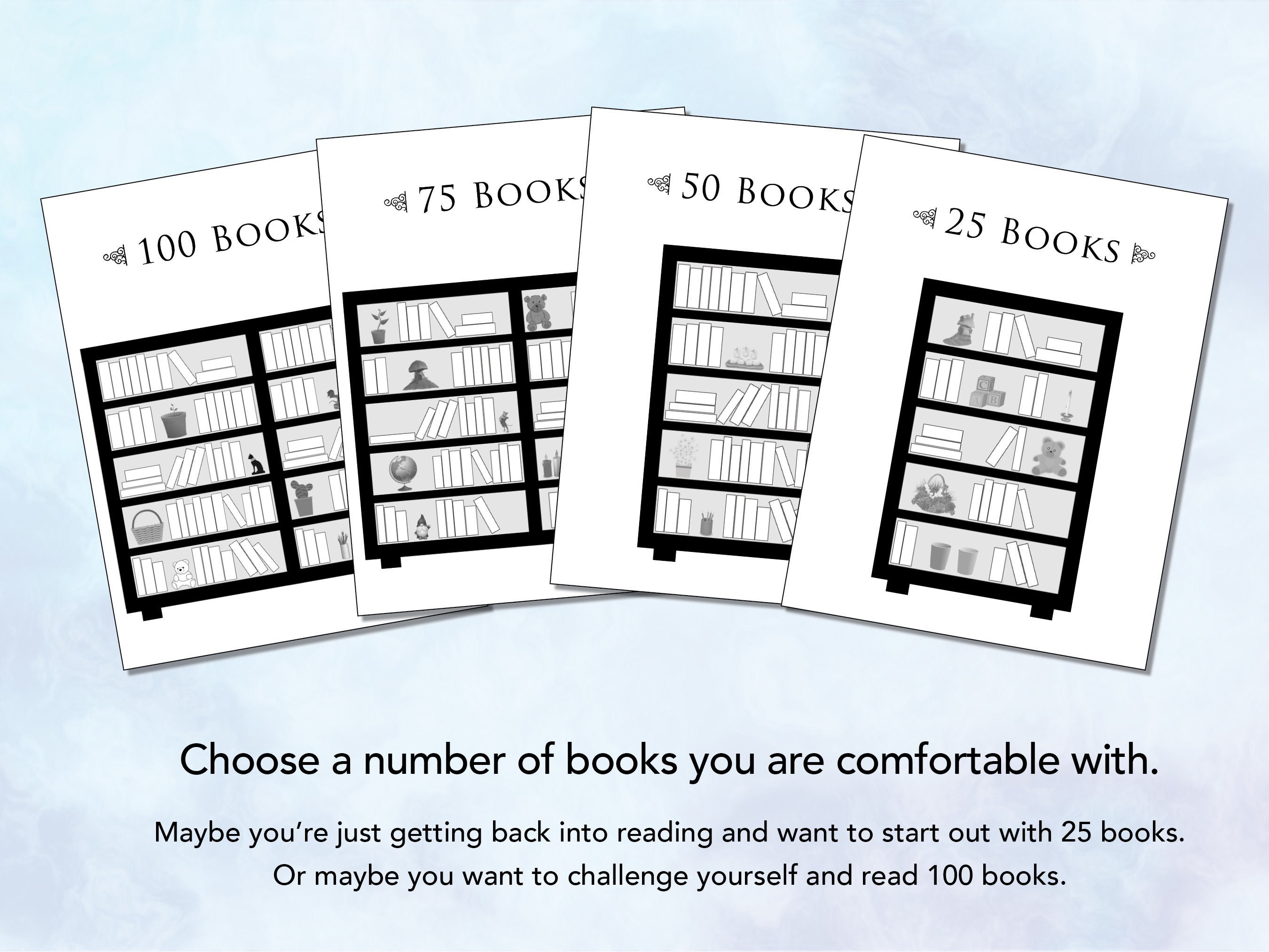 Printable Bookshelf Book Tracker - Etsy