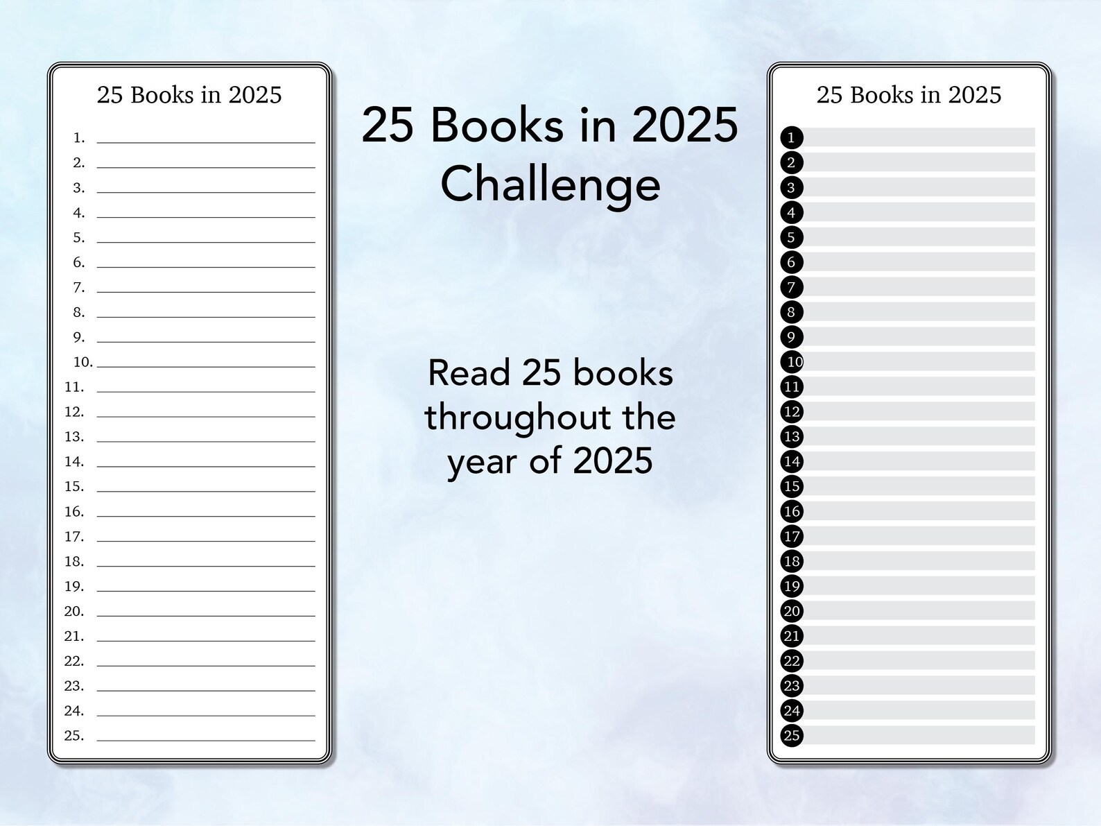 Printable Reading Challenges Bookmarks - Etsy
