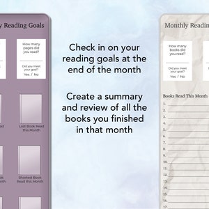 Printable Daily/monthly Book Tracker Bookmark - Etsy