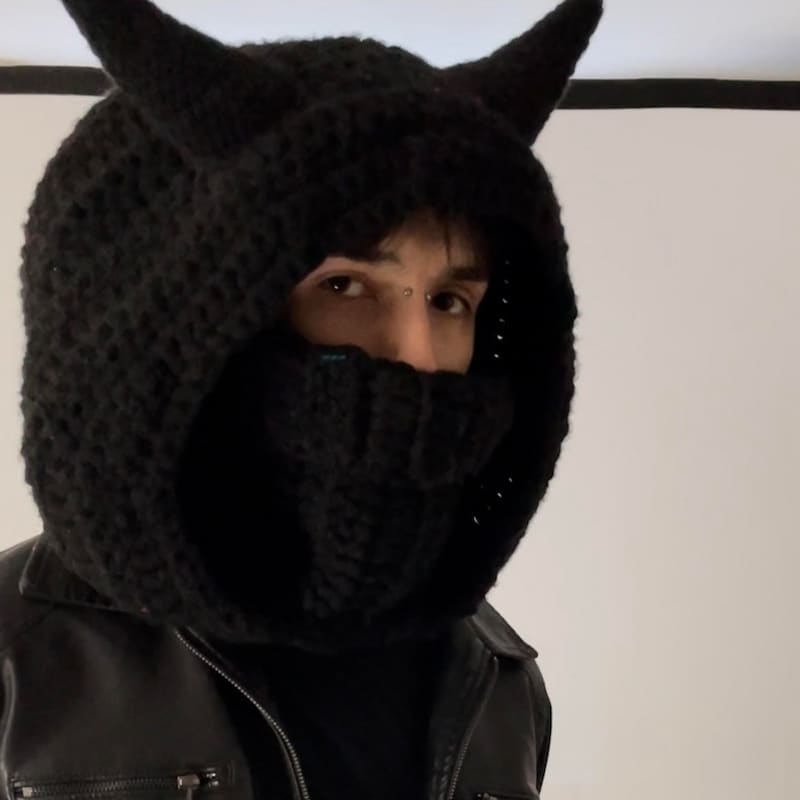 Devil Horned Balaclava - Etsy
