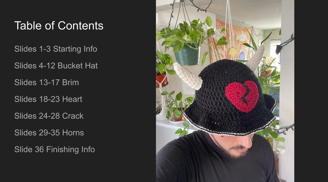 Broken Heart Bucket Hat Pattern - Etsy