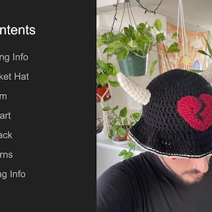 Broken Heart Bucket Hat Pattern - Etsy