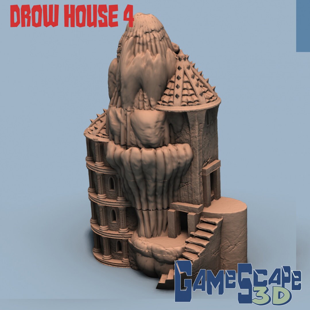 Drow Terrain House/keep 4 Gamescape3d Tabletop Gaming - Etsy