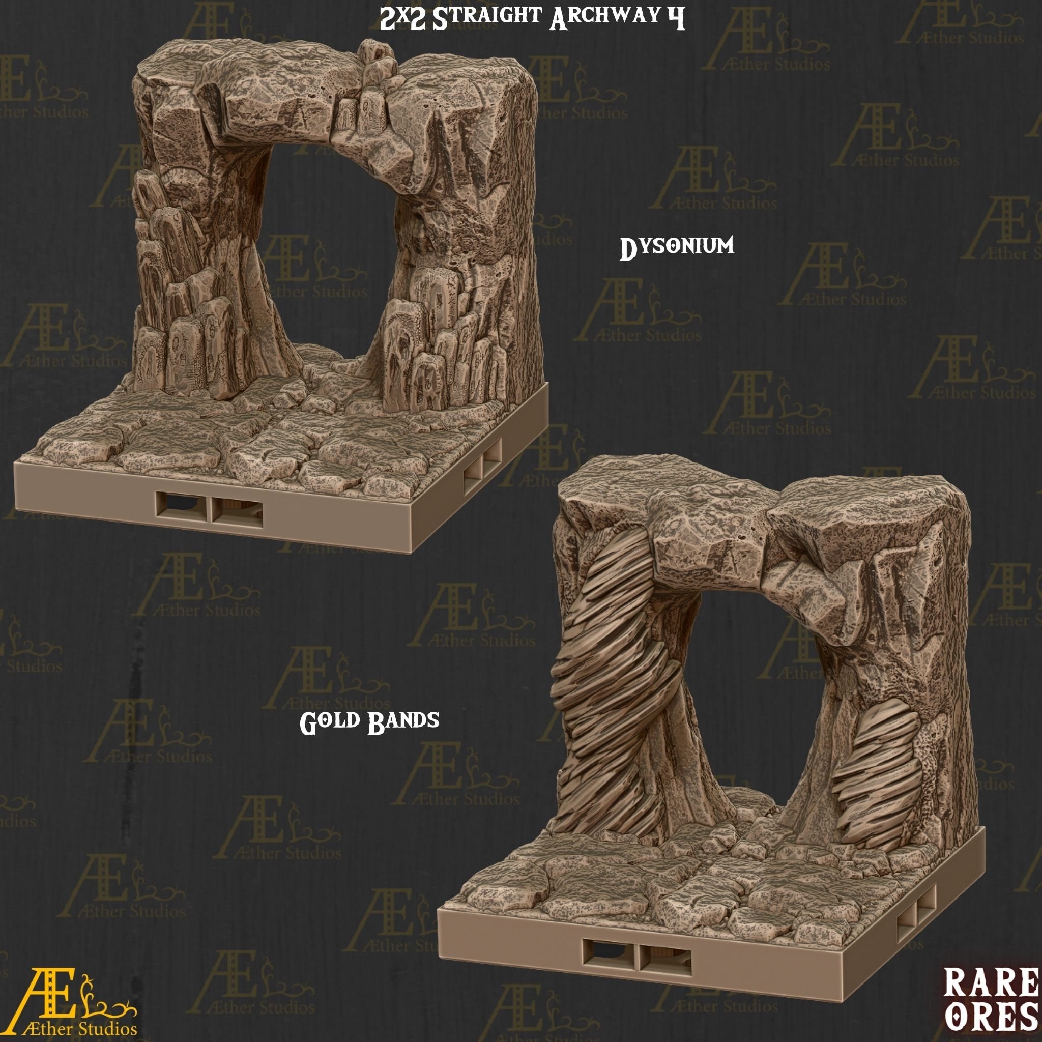 Cavern Curved Wall Tiles-aether Studios 2x2-3d - Etsy