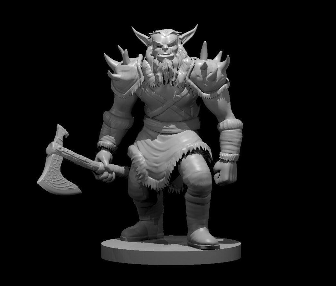 Bugbear Barbarian Miniature for DND Adventures - Etsy