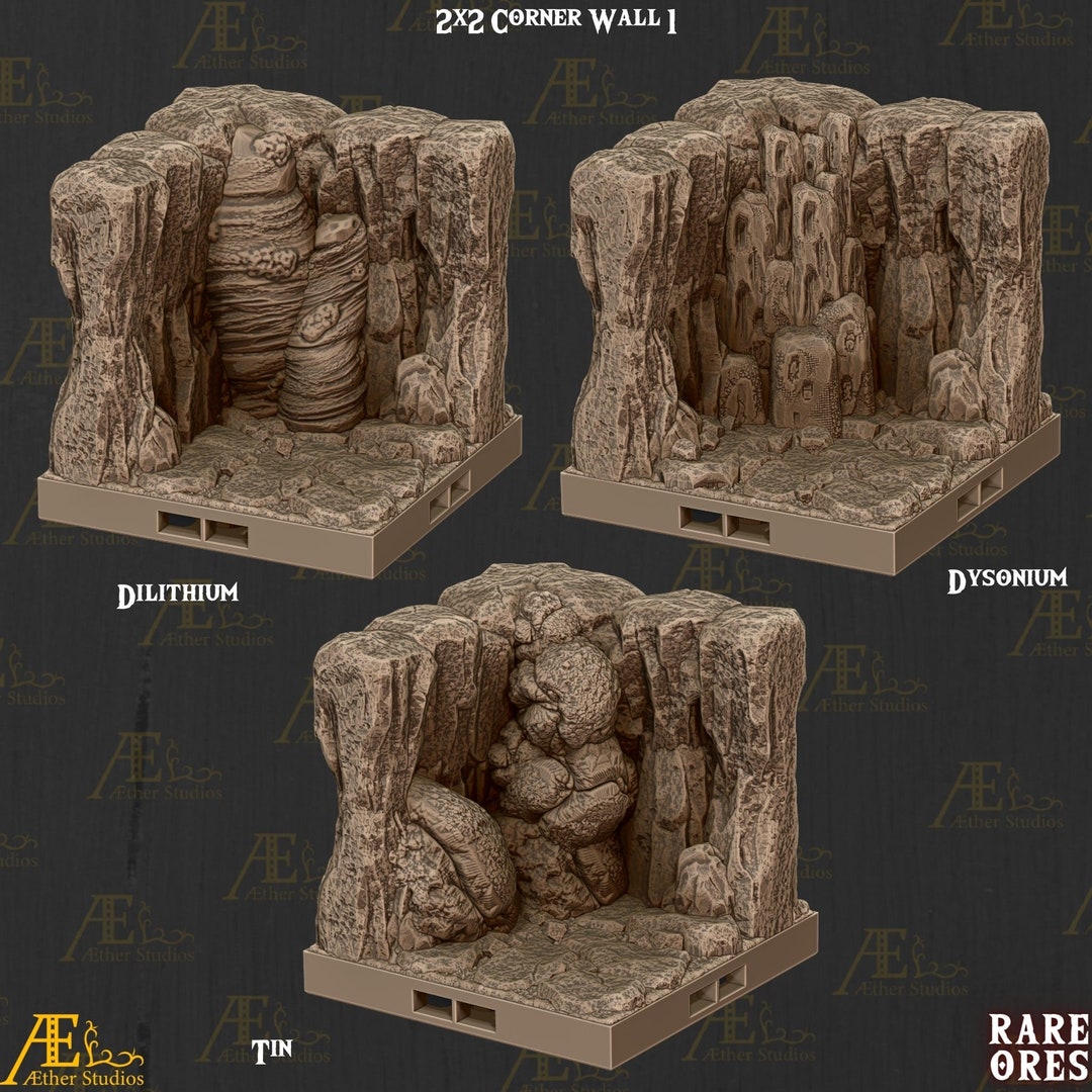 Cavern Corner 3D Wall Tiles Aether Studios 2x2 Design - Etsy