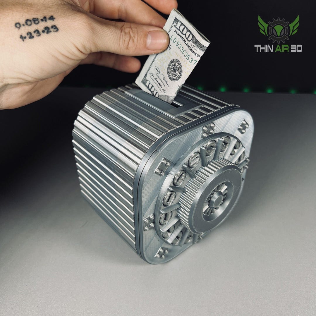 The Ultimate 3D Printed Vault Piggy Bank With 40 Screw Challenge - Etsy