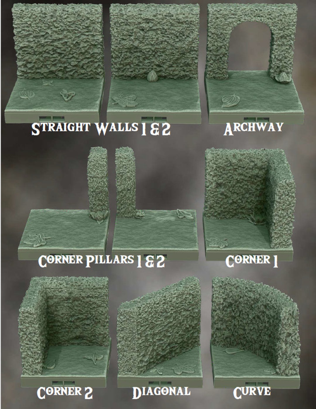 Aether Studios 2x2 Dragonlock 3D Printed Floor Tiles - Etsy