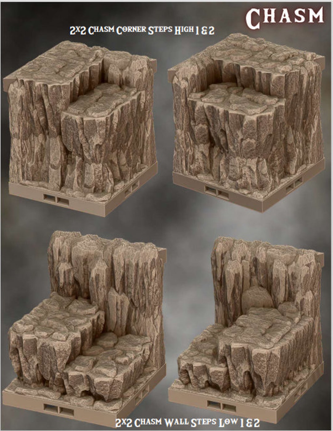 Chasm Steps Tiles-aether Studios 2x2-3d - Etsy
