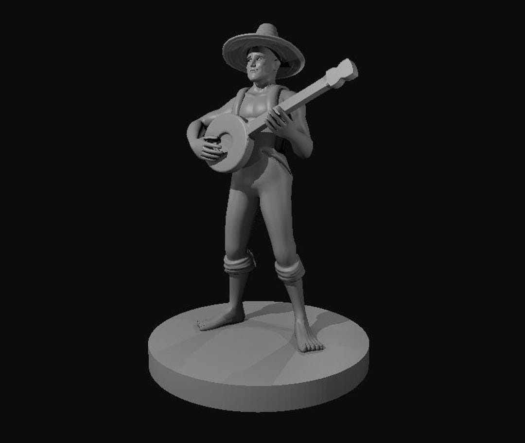 Hillbilly Bard Male Miniature for DND Adventures - Etsy