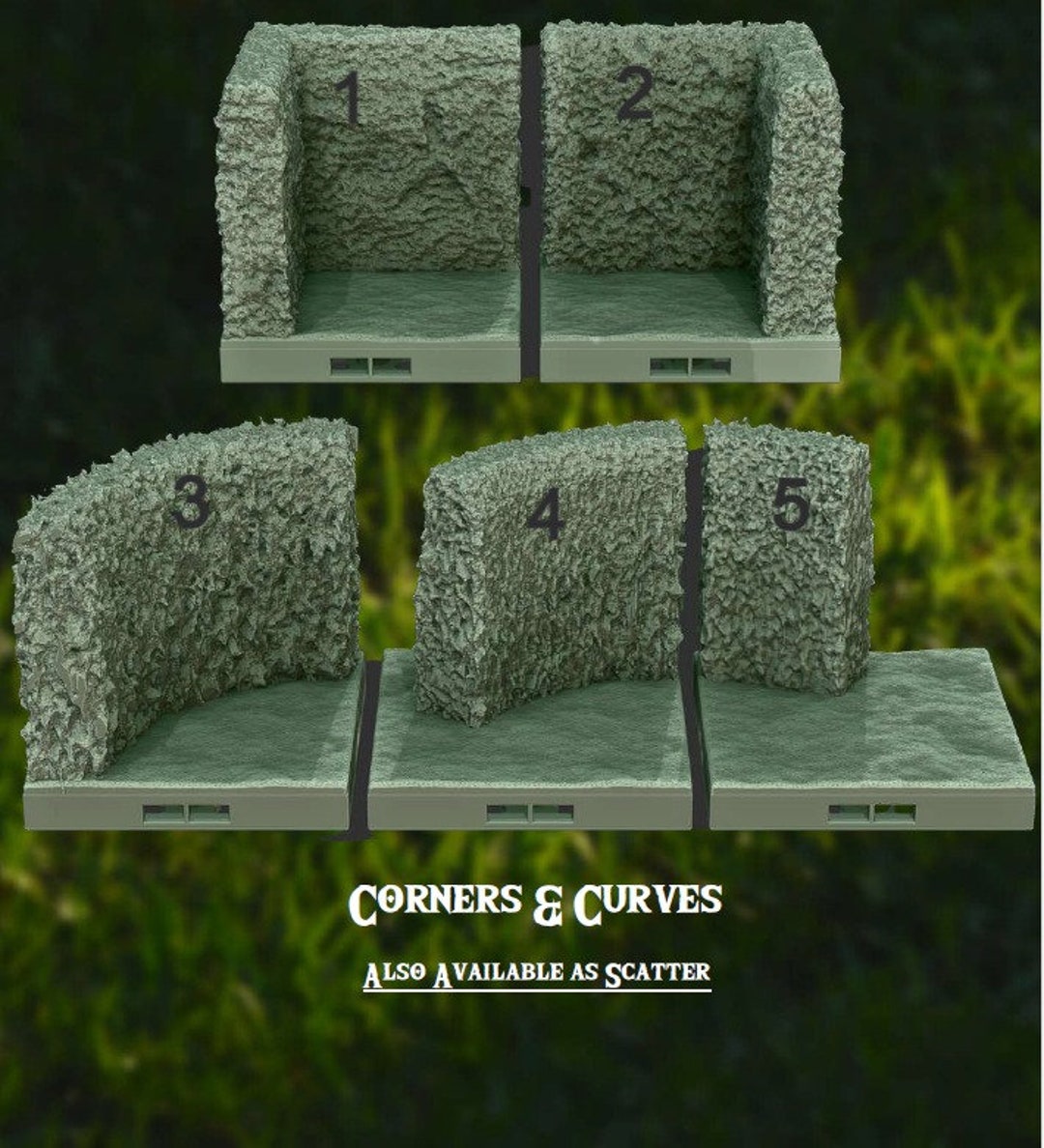 Full Size Hedge Tiles/scatter-aether Studios 2x2-3d - Etsy