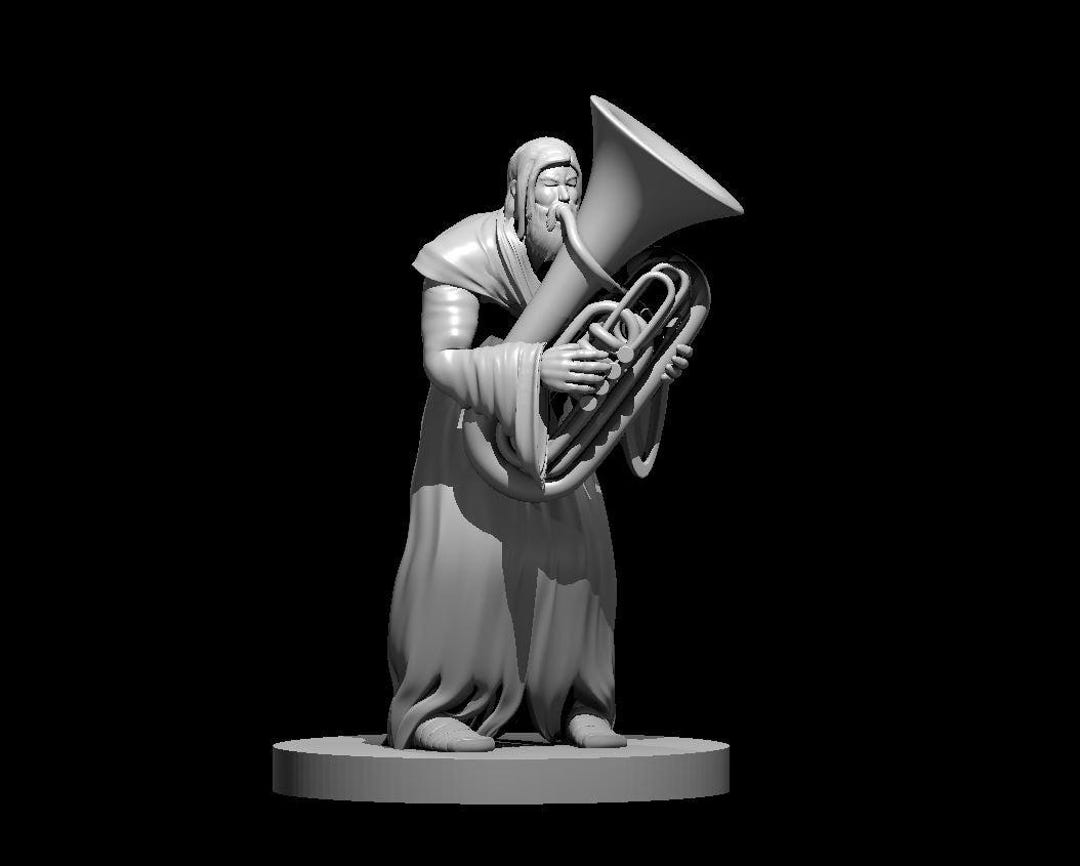 Miniature Tuba-wielding Homeless Bard for DND - Etsy