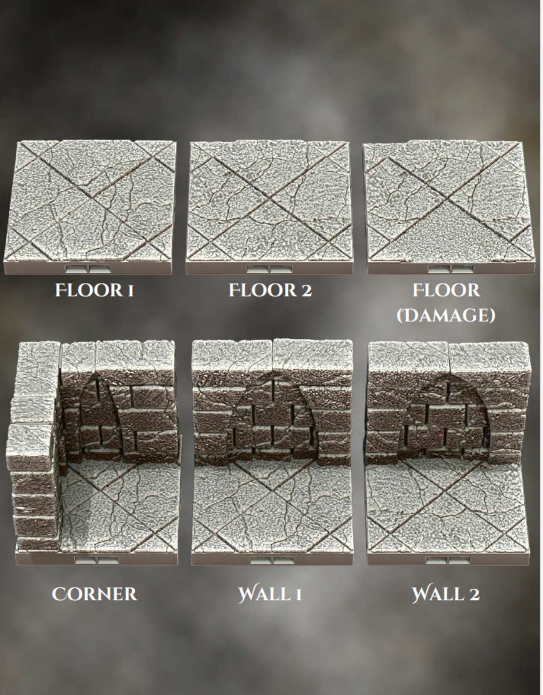 Aether Studios Dark Dungeon 3D Tile Set Floor & Wall Collection - Etsy