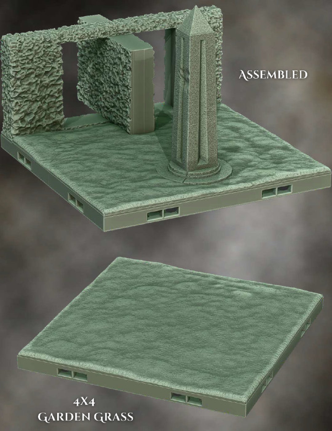 Hedge Secret Door & Grass Terrain Tiles 3D Printed Dungeon Accessories ...