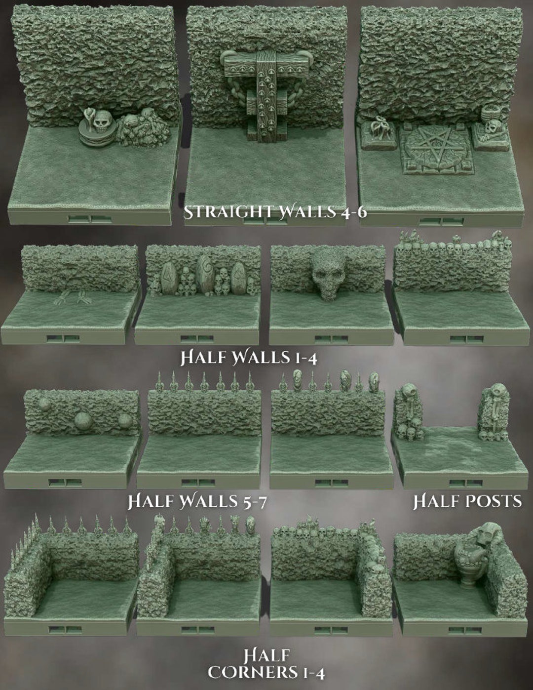 Murder Garden 3D Printed Dungeon Tiles Aether Studios 2x2 Modular Set ...