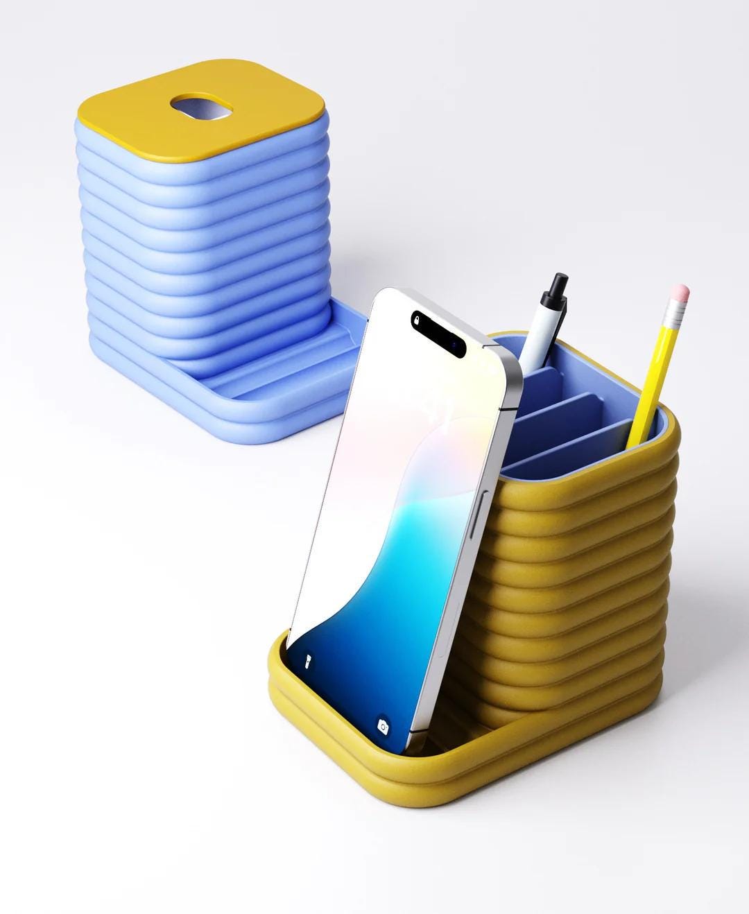 Phone Holder Desk Organiser - Complete Set With 3 Inserts | Modern ...