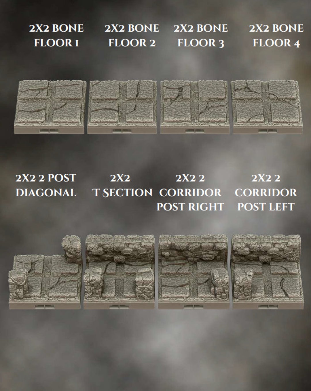 Aether Studios Catacombs 2x2 Floor Tiles 3D Printed Dungeon Decor - Etsy