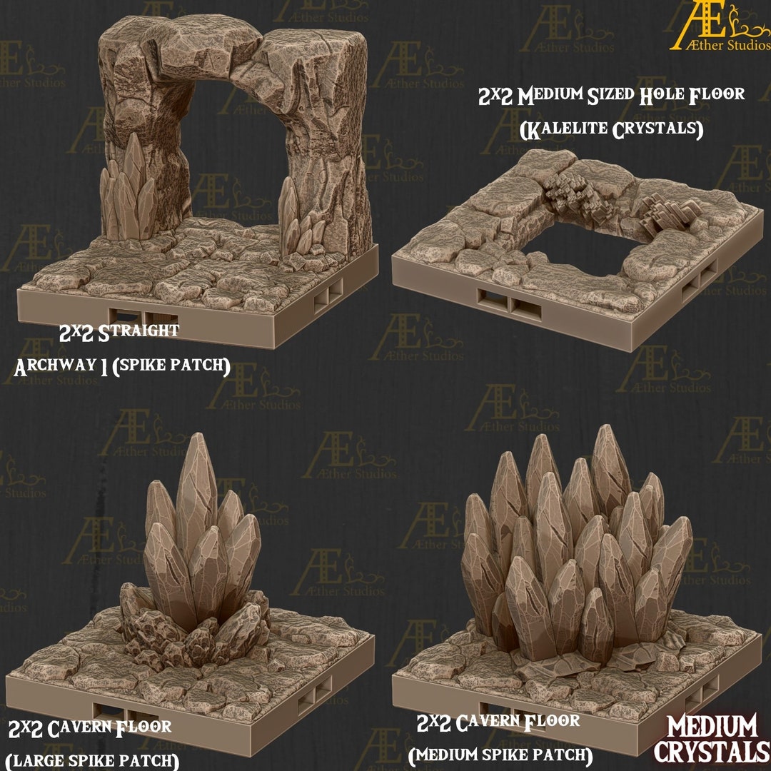 Cavern Archway/spike/hole Wall Tiles-aether Studios 2x2-3d - Etsy