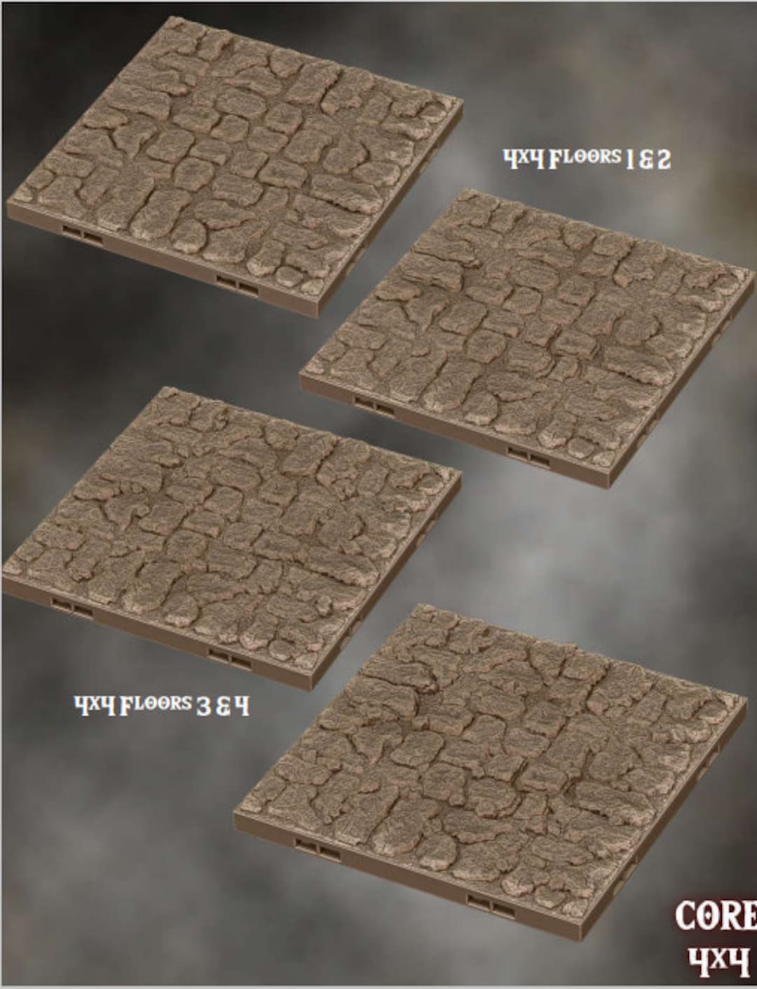 Cavern Tiles 4x4 Dragonlock Floor Tiles by Aether Studios 3D Printed ...