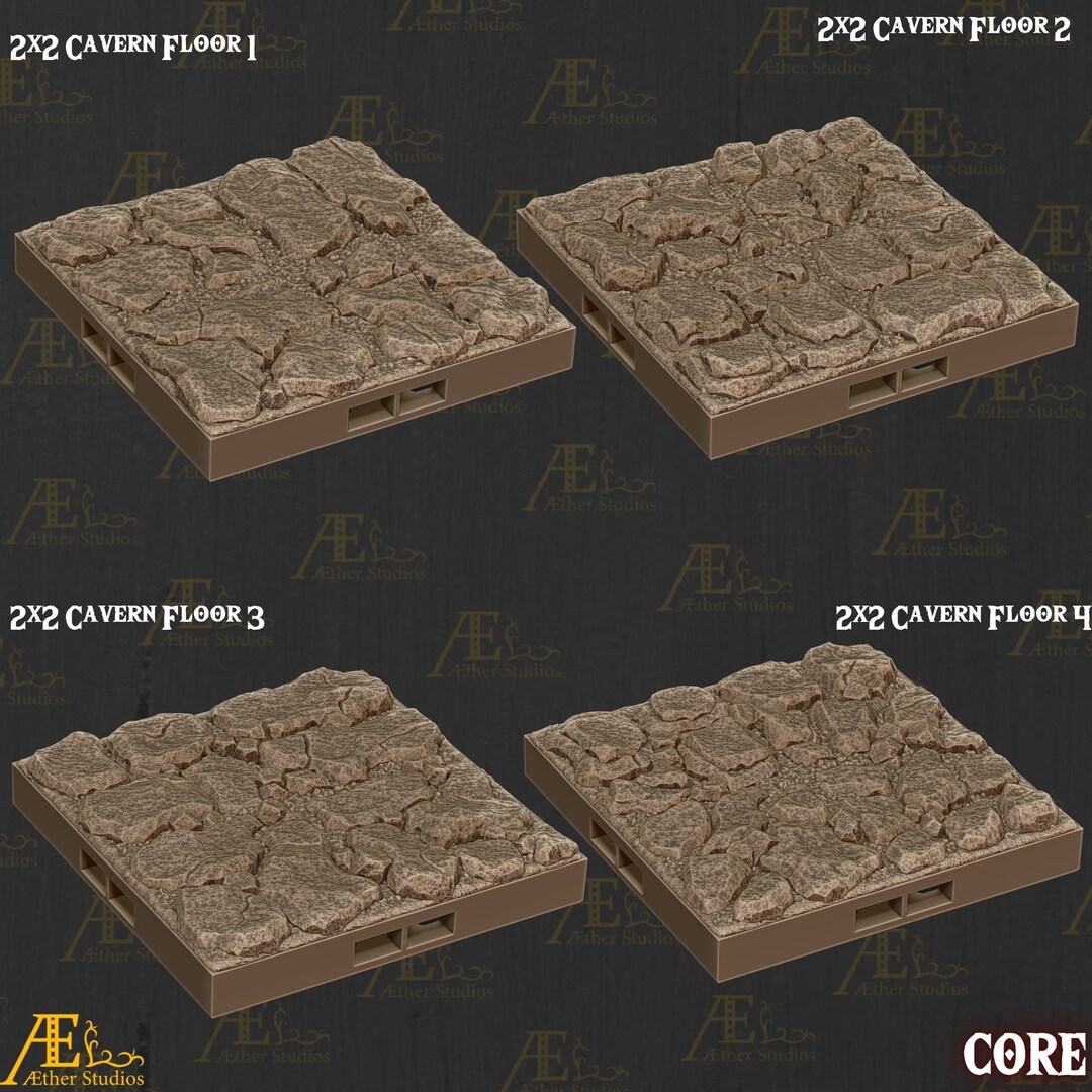 Cavern Floor Tiles Aether Studios 2x2 3d Printed Dragonlock - Etsy