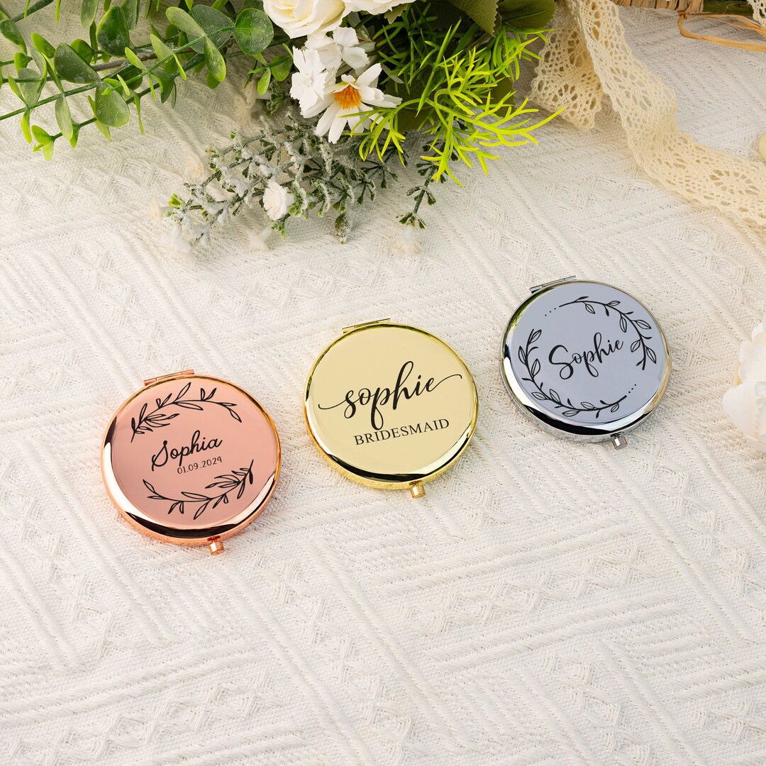 Personalized Pocket Mirror, Custom Name Compact Mirror, Engraved Pocket ...