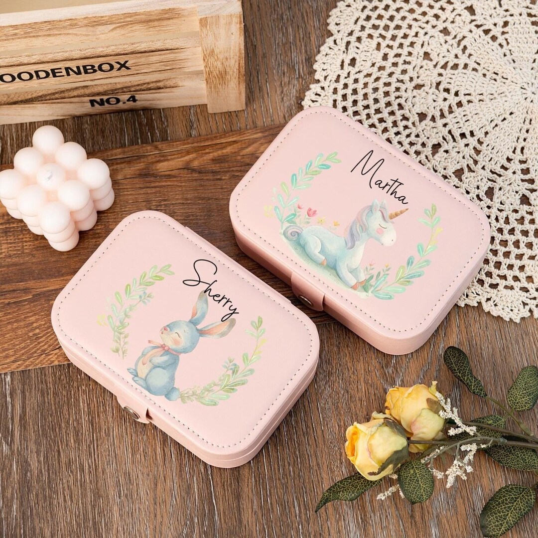 Personalized Cute Jewelry Box for Little Girls, Jewelry Organizer Wih ...
