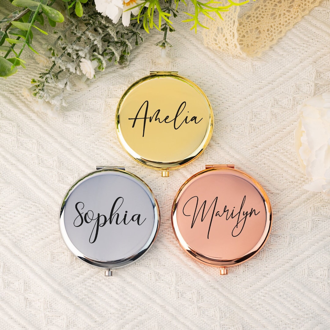 Personalized Compact Mirror, Custom Name Compact Mirror, Engraved ...