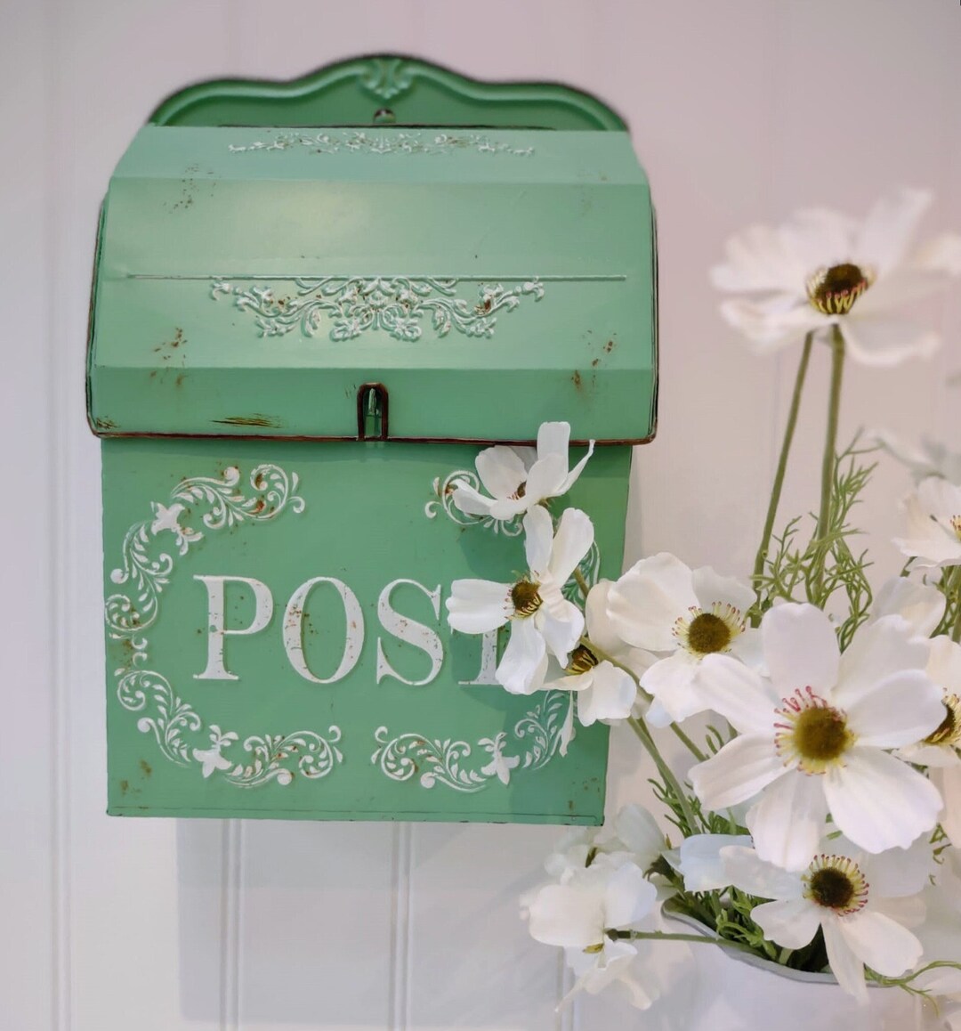 Rustic Green French Post Box - Etsy