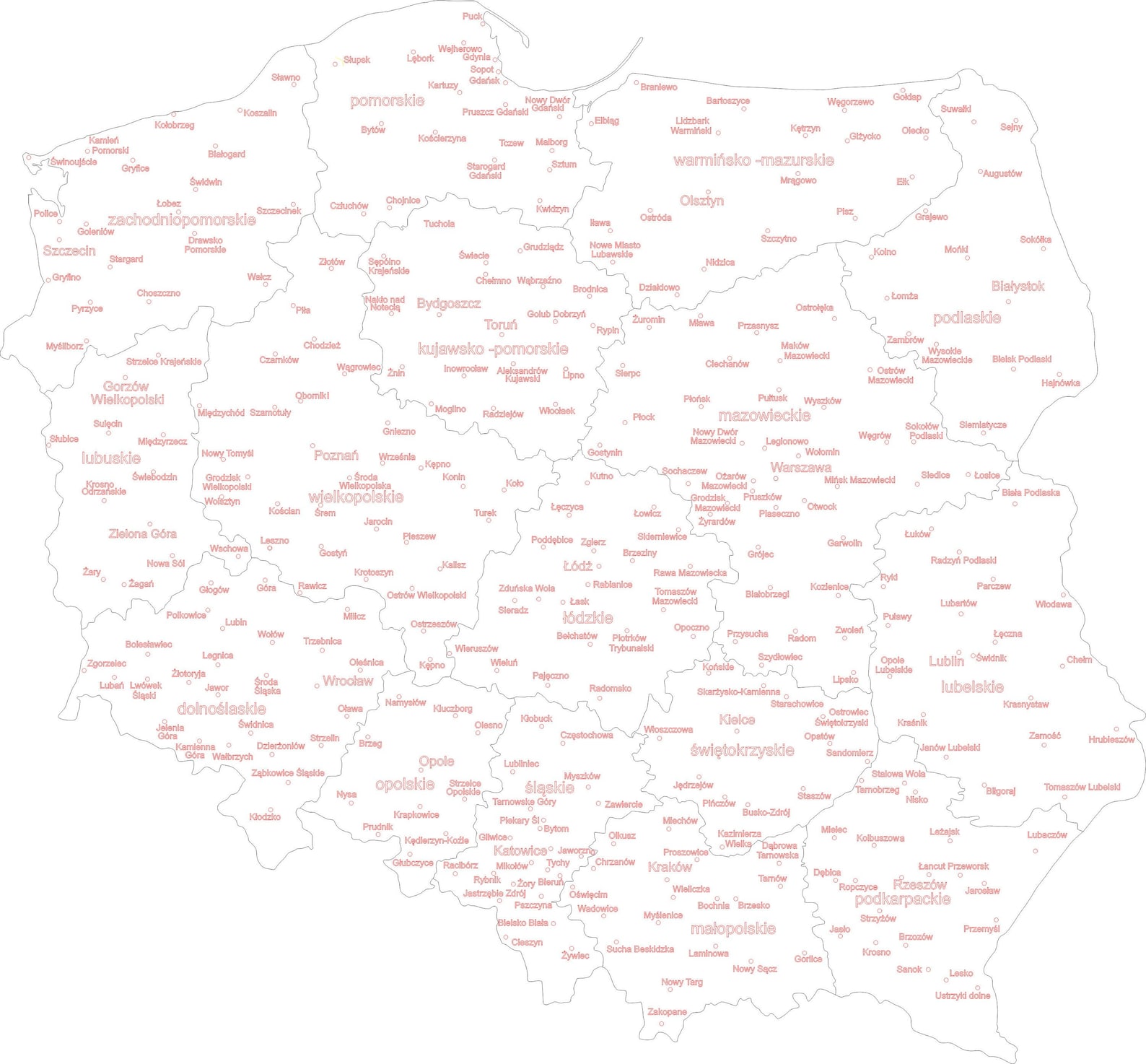 Map of Poland Digital File, Map of Poland, Laser Ai Dxf Sfg Pdf Eps ...