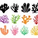 Coral SVG Bundle, Coral Clipart, Coral Silhouette, Seaweed Svg, Coral ...