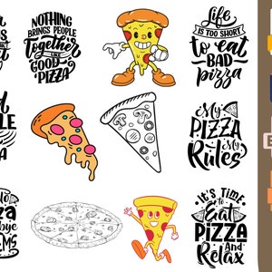 Pizza SVG Bundle\ Pizza Png Bundle\ Pizza Clipart Bundle\ Pizza ...