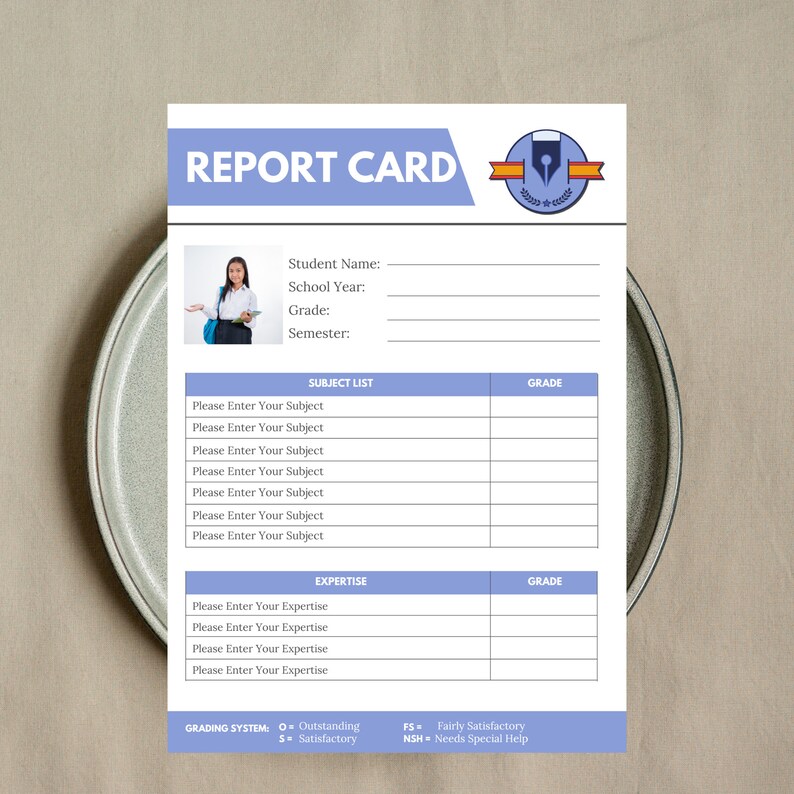 Homeschool Report Card Template: Editable Printable (PDF, Word) - Etsy