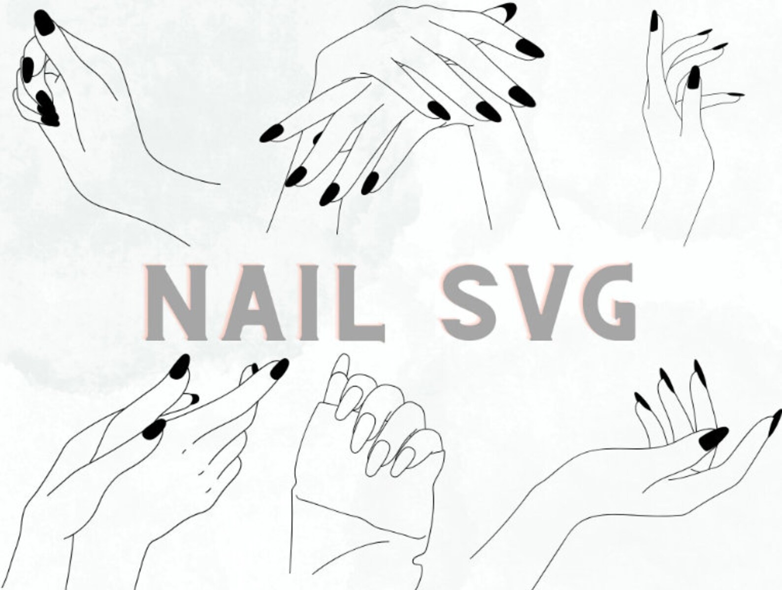 Nail Tech SVG Bundle Nail Artist SVG Cut File Girl Hand Svg Nail Art ...