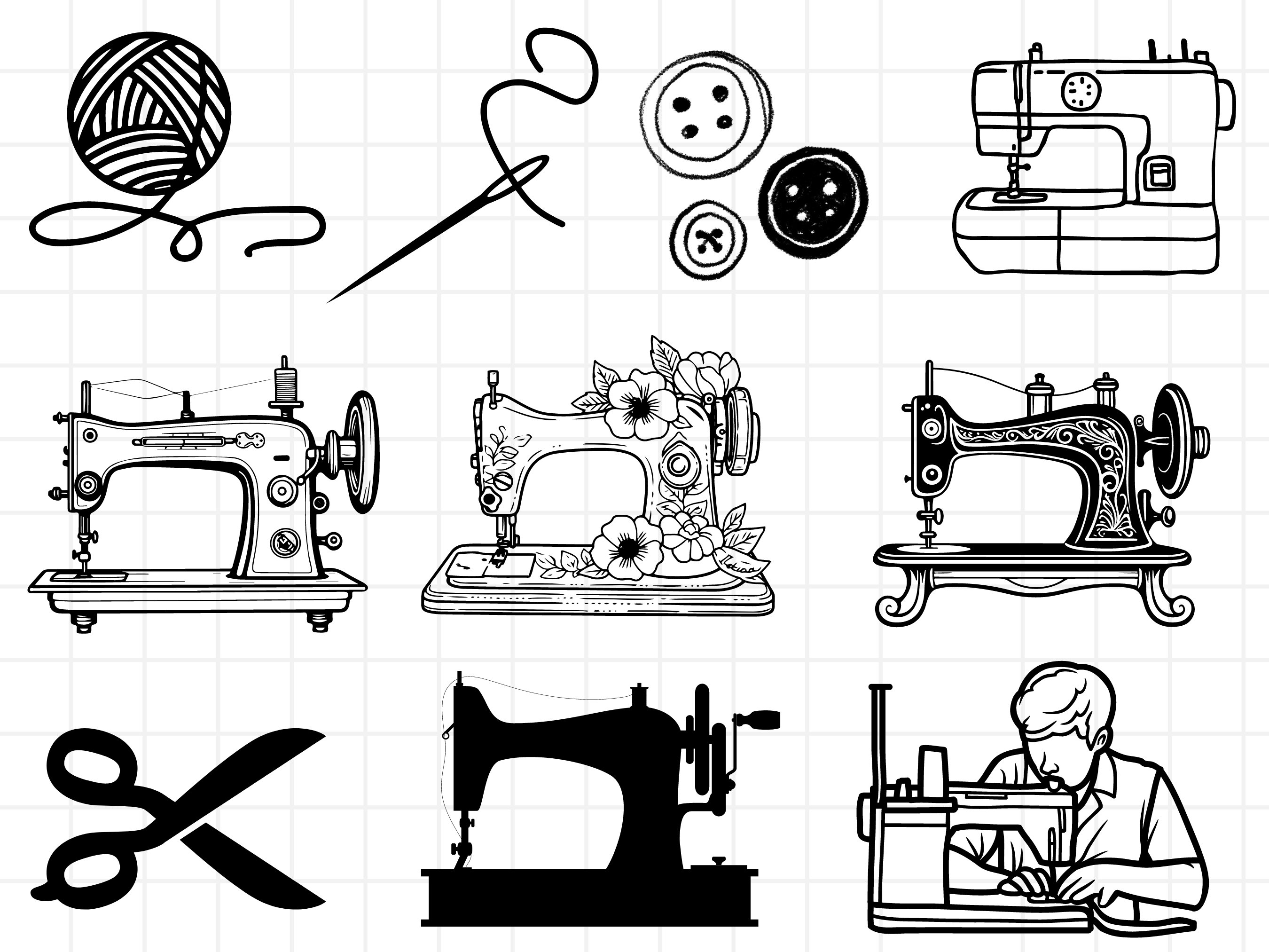 Sewing SVG Bundle, Sewing SVG, Sewing Machine SVG, Stitch Queen Svg ...