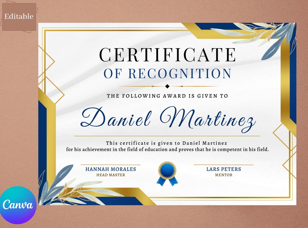 Certificate of Recognition Template| Certificate of Recognition ...