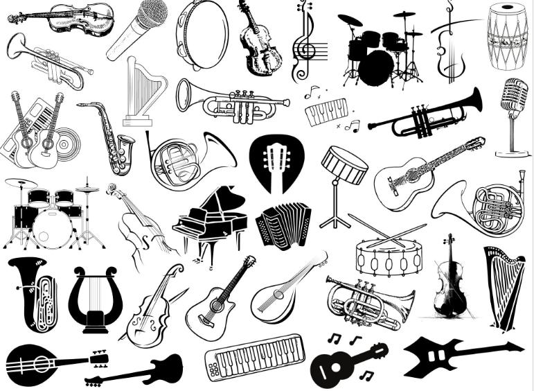 Musical Instrument Svg Bundle, Musical Instruments Clipart, Music ...