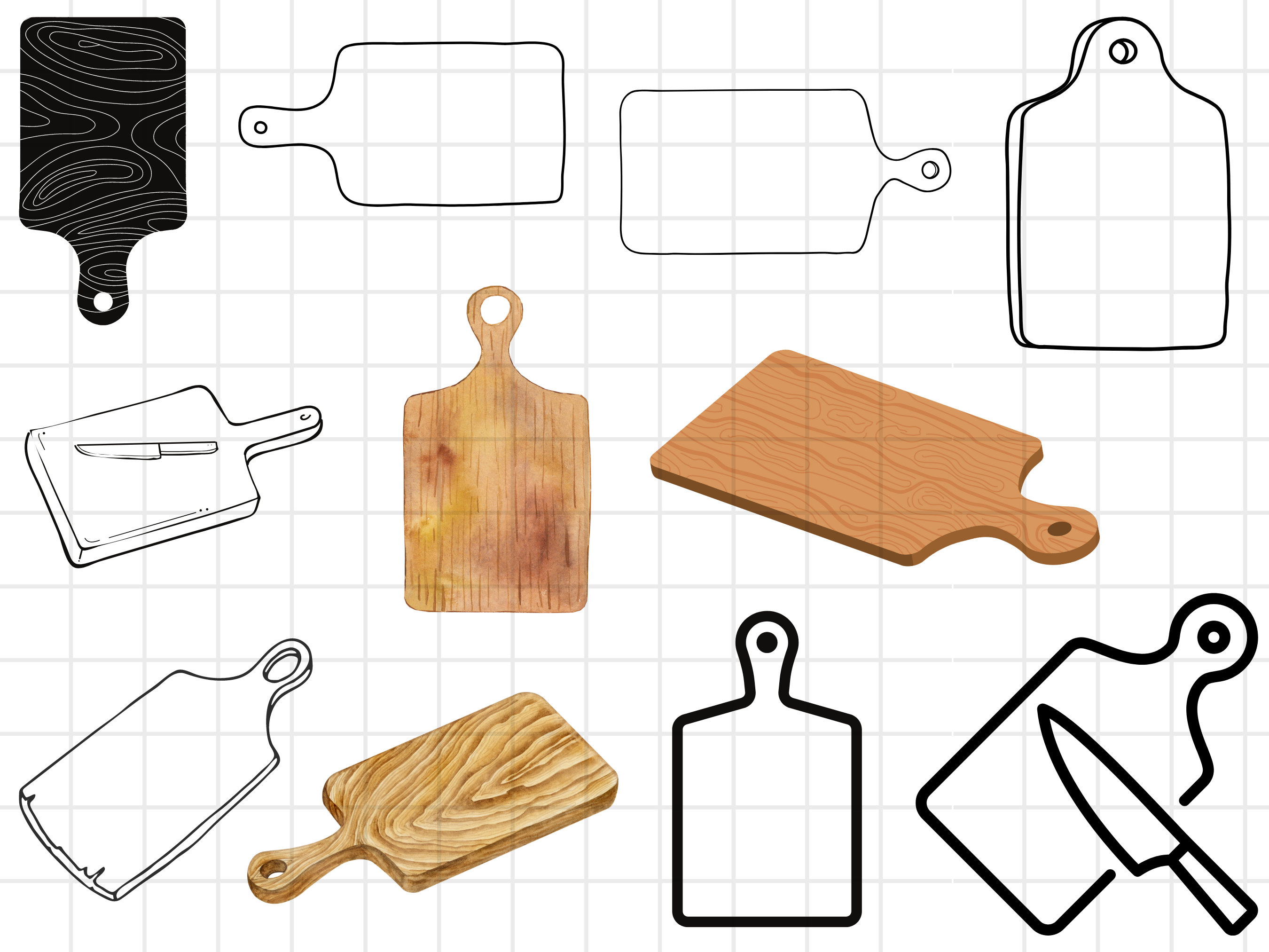 Charcuterie Board Svg Bundle, Charcuterie Cutting Board Vector Bundle ...