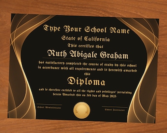 Editable High School Diploma, Homeschool Diploma Template, Certificate ...