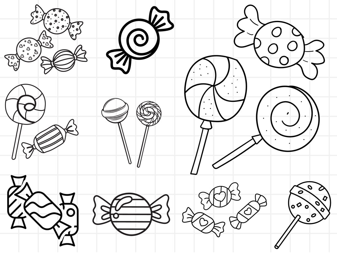 Candy SVG Bundle: Lollipop & Sweets Cut Files (instant Download) - Etsy