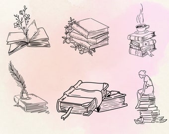 Book Lover Bundle SVG, Love to Read Svg, Library Svg, Flower Books Svg ...