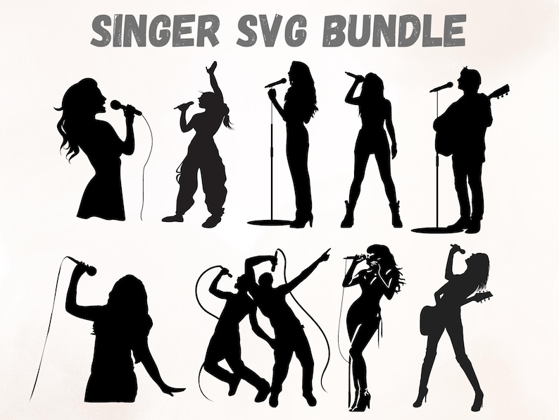 Singer Svg, Singing People Svg, Women Singing Song , Dancing and ...