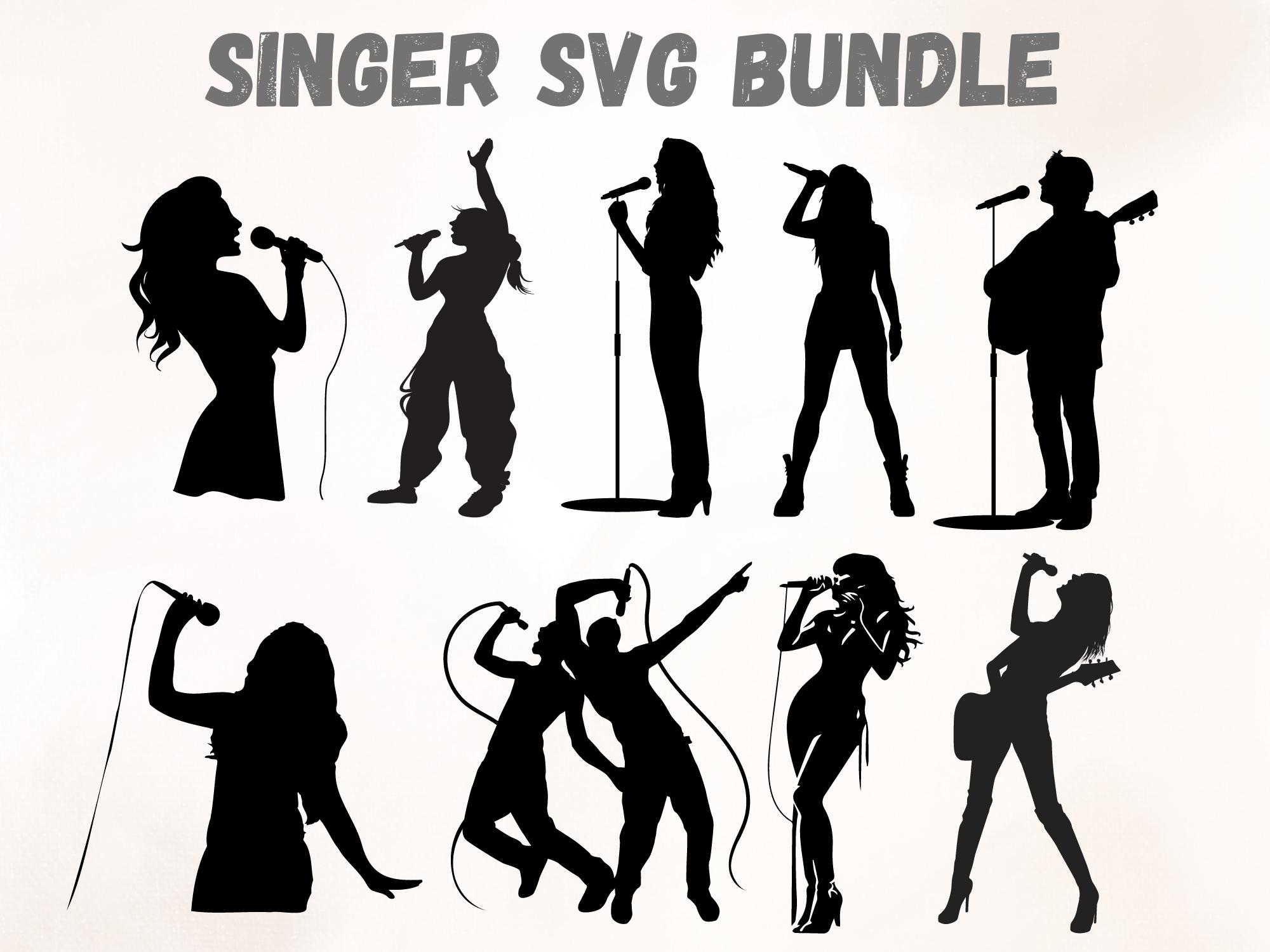 Singer Svg, Singing People Svg, Women Singing Song , Dancing and ...