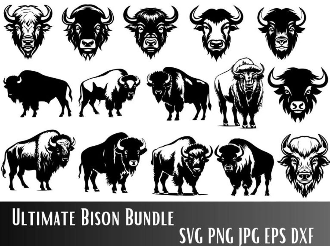 BISON SVG Bundle, Bison Svg Clipart, Bison Cut Files for Cricut, Bison ...