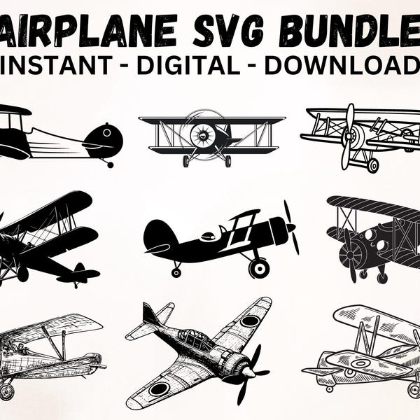 Propeller Plane Svg - Etsy